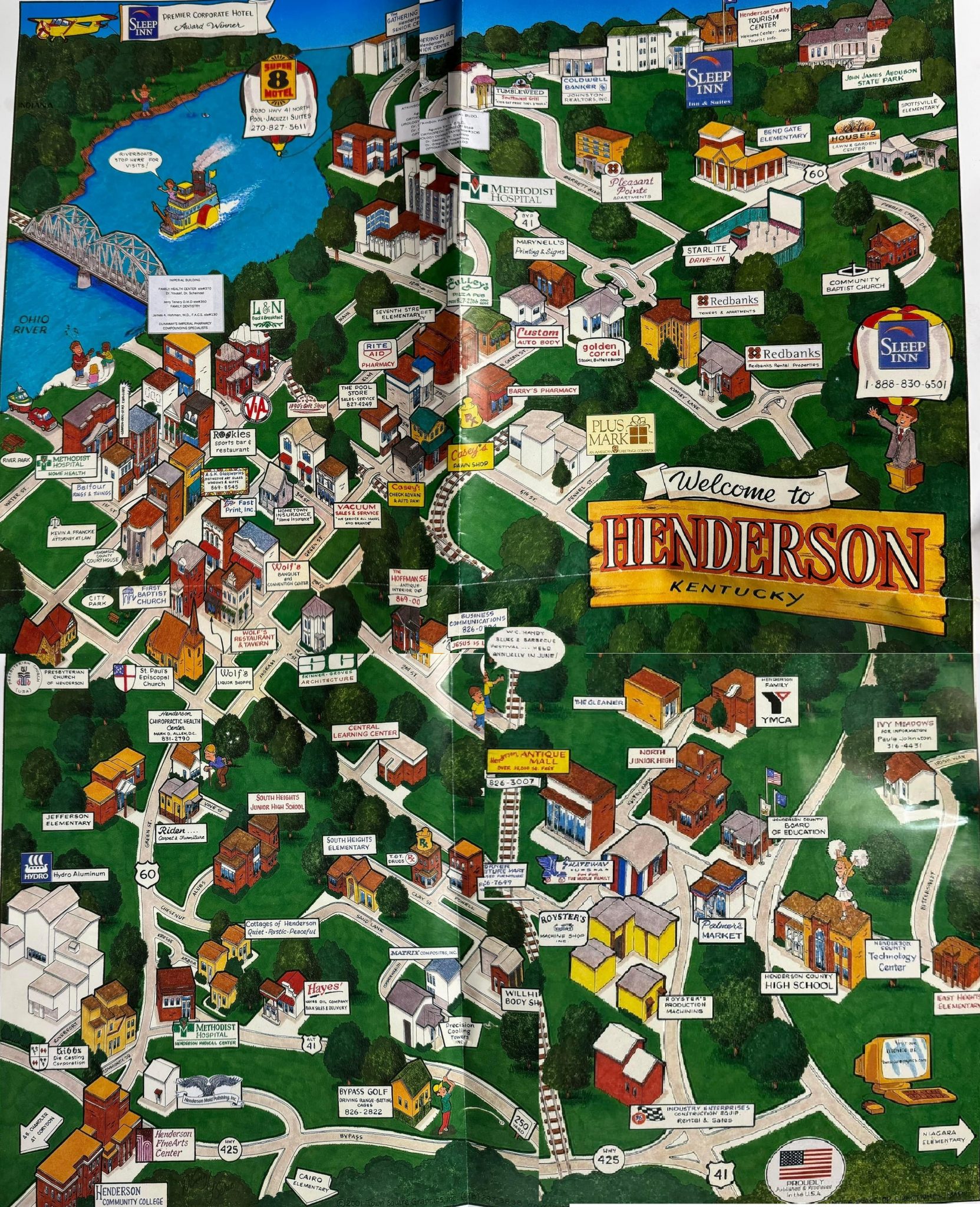 Welcome to Henderson Illustrated Map – Historic Henderson